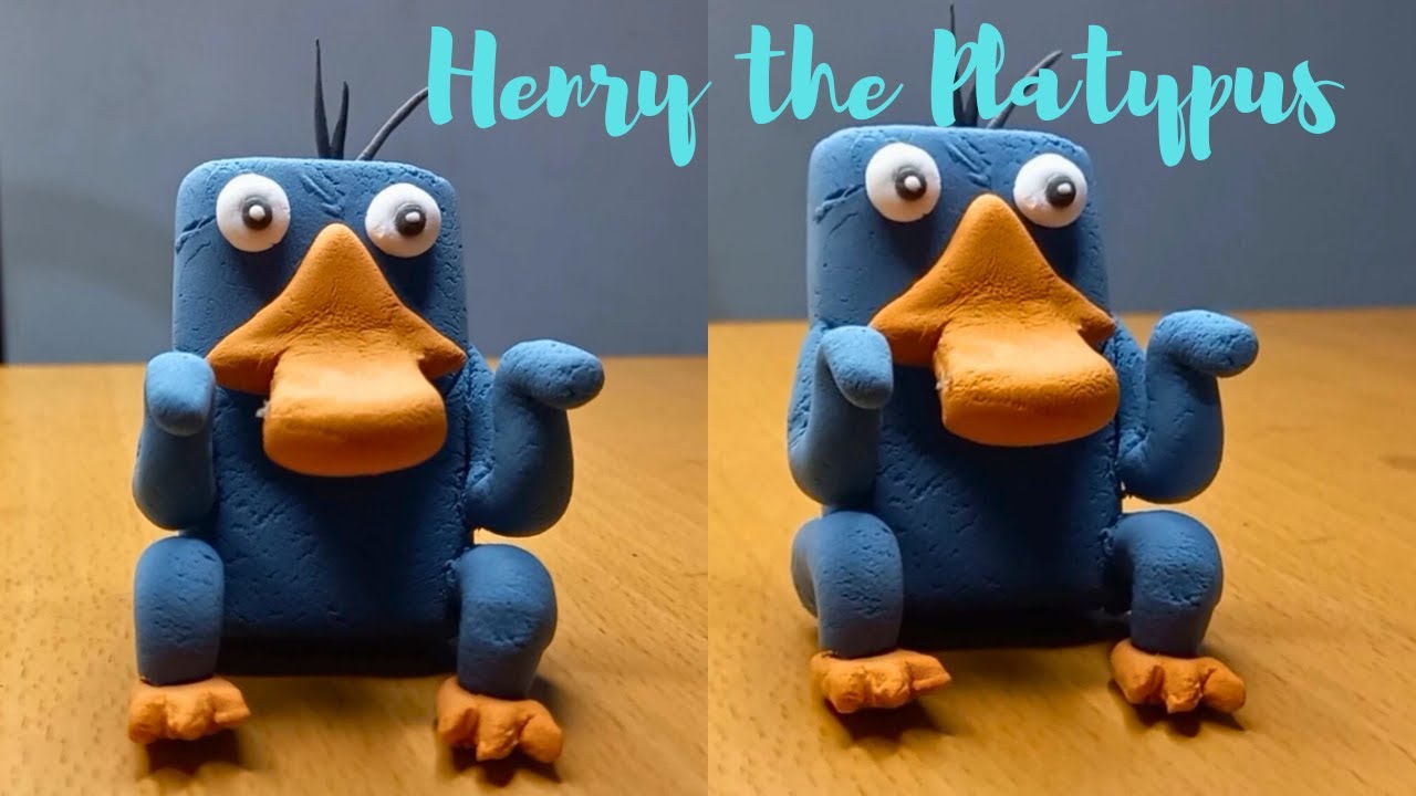Henry the Platypus Crafting from Air Dry Clay | Air Dry Clay Platypus ...