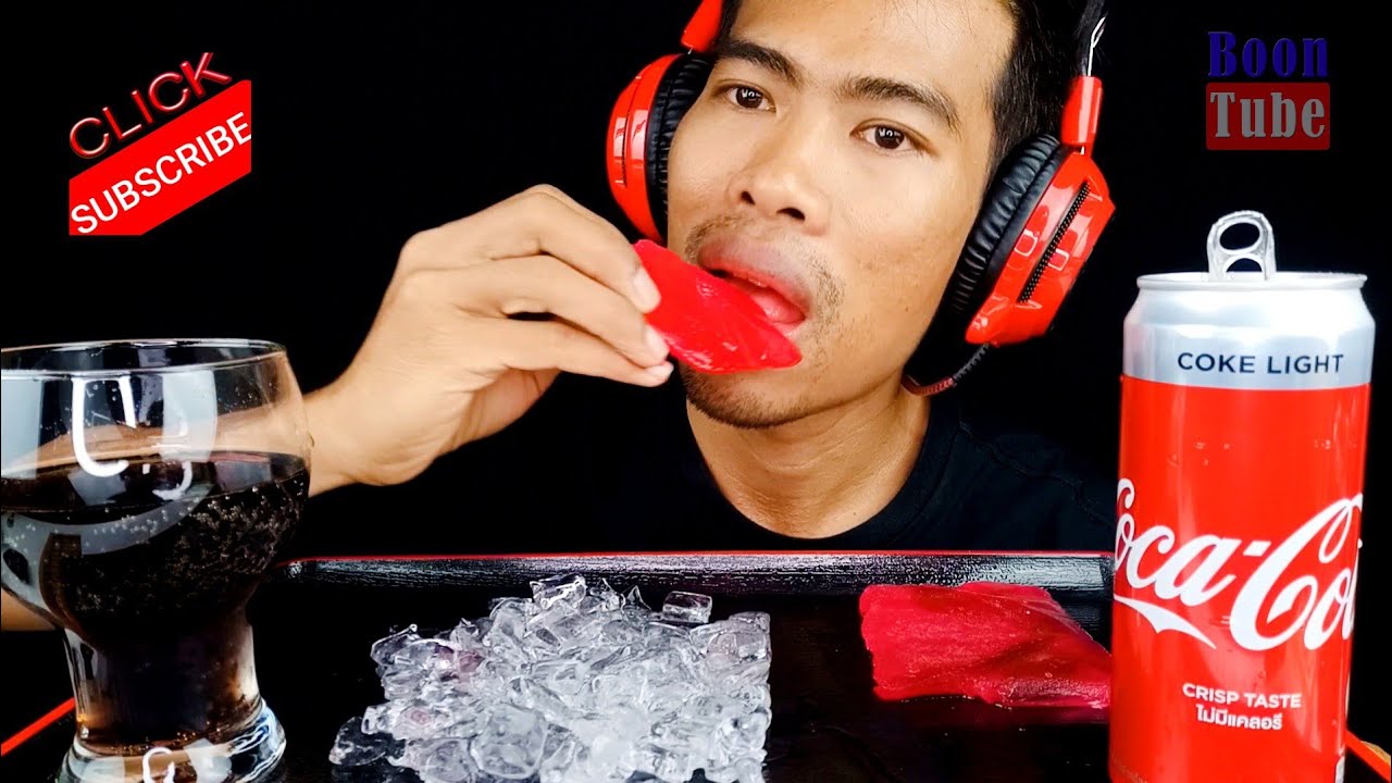 ASMR Drinking Coke Coca Cola - Crystals Ice - Extreme Ice crunchy | EP ...