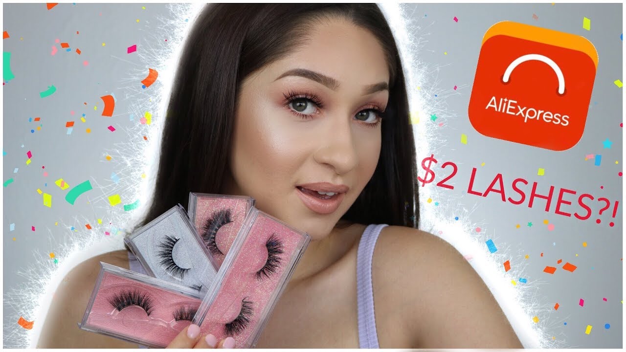 Ali Express Lashes Try On - YouTube