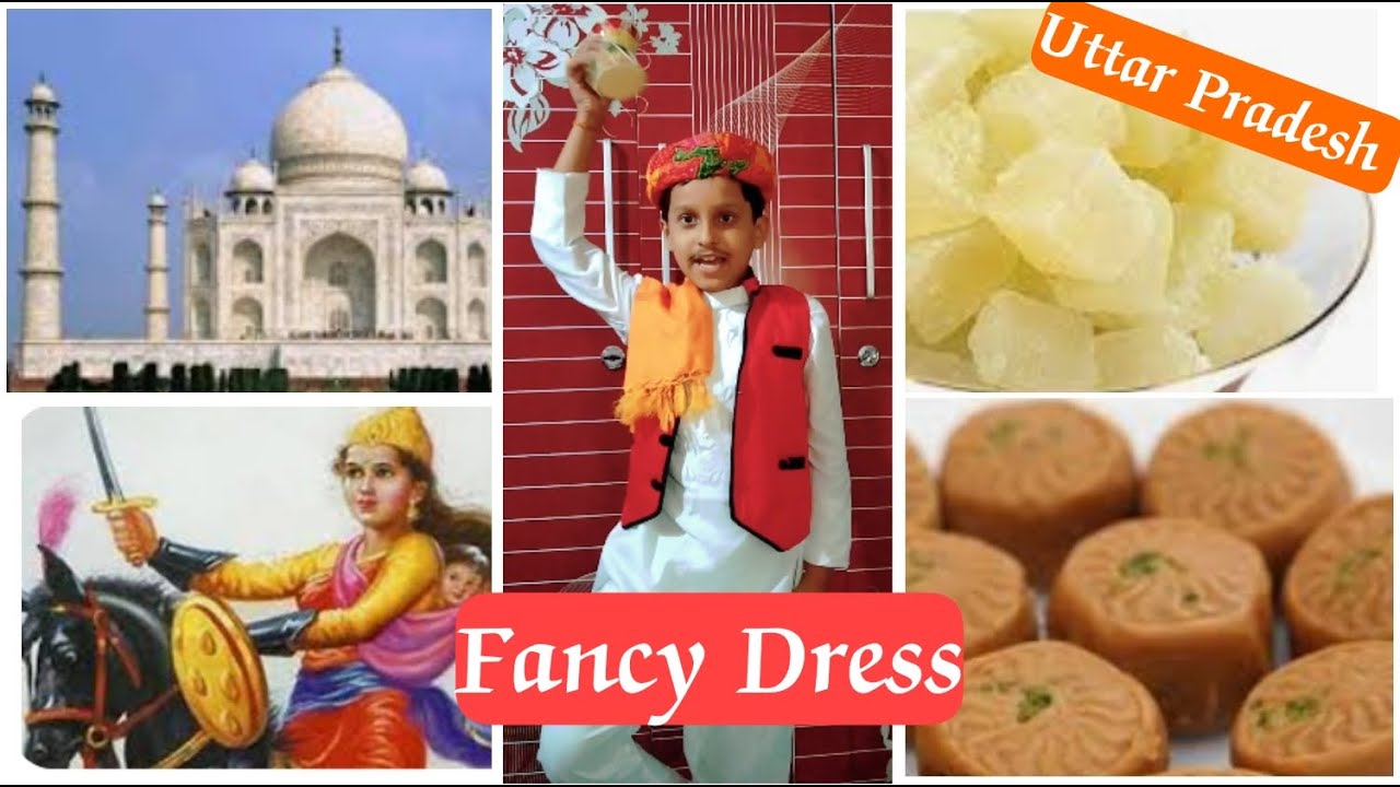 Fancy Dress|Indian State Uttar Pradesh|kids Fancy dress competition on ...