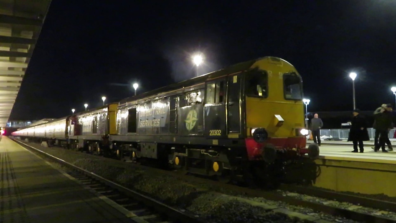 The DRS Class 20 Farewell - 20302 & 20305 Thrash out of Derby, 18/01/20 ...