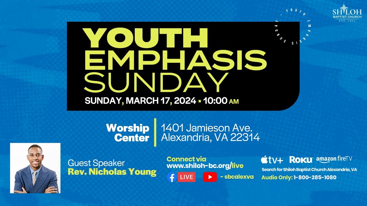 March 17, 2024, Youth Emphasis Sunday, Rev. Nicholas Young - YouTube