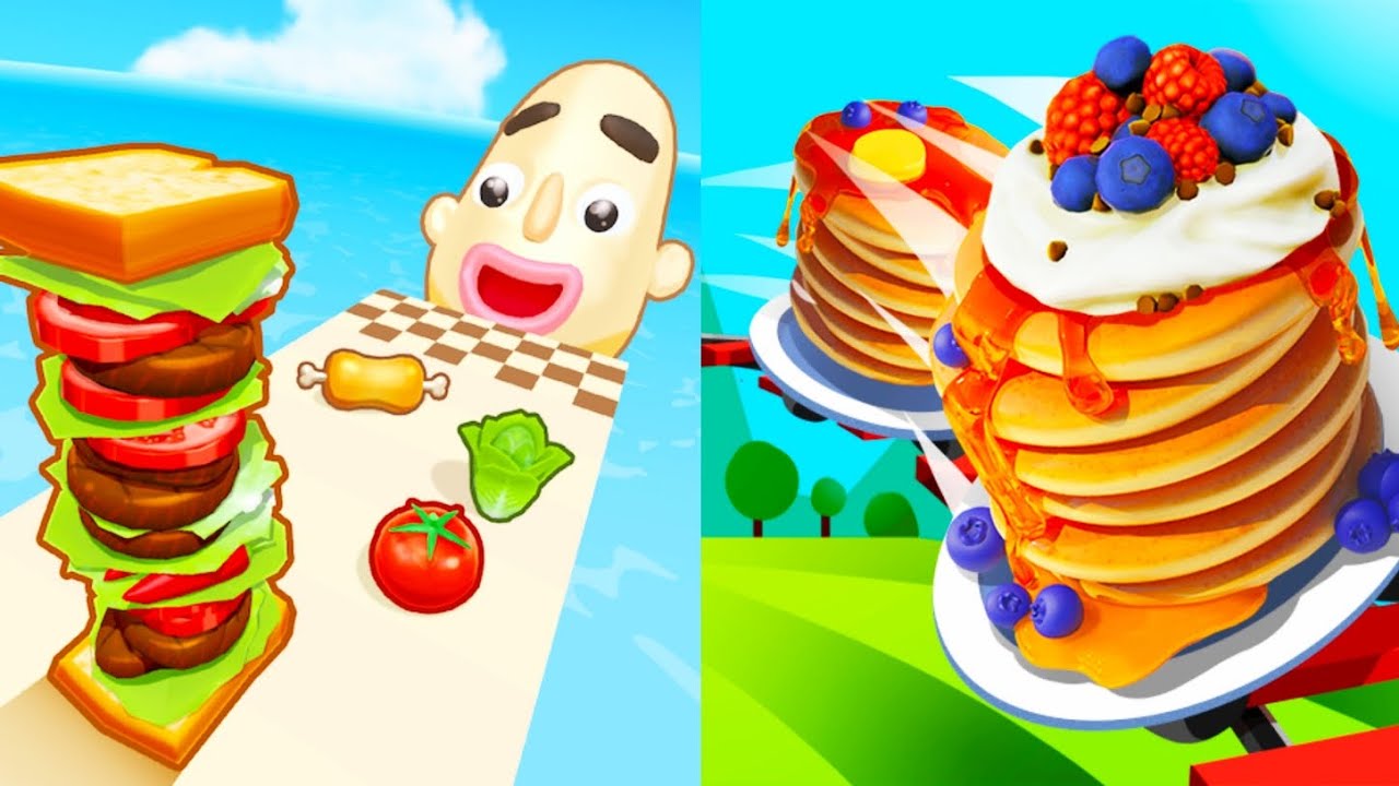 Satisfying All Levels Gameplay / Sandwich Runner vs Pancakes Run ...
