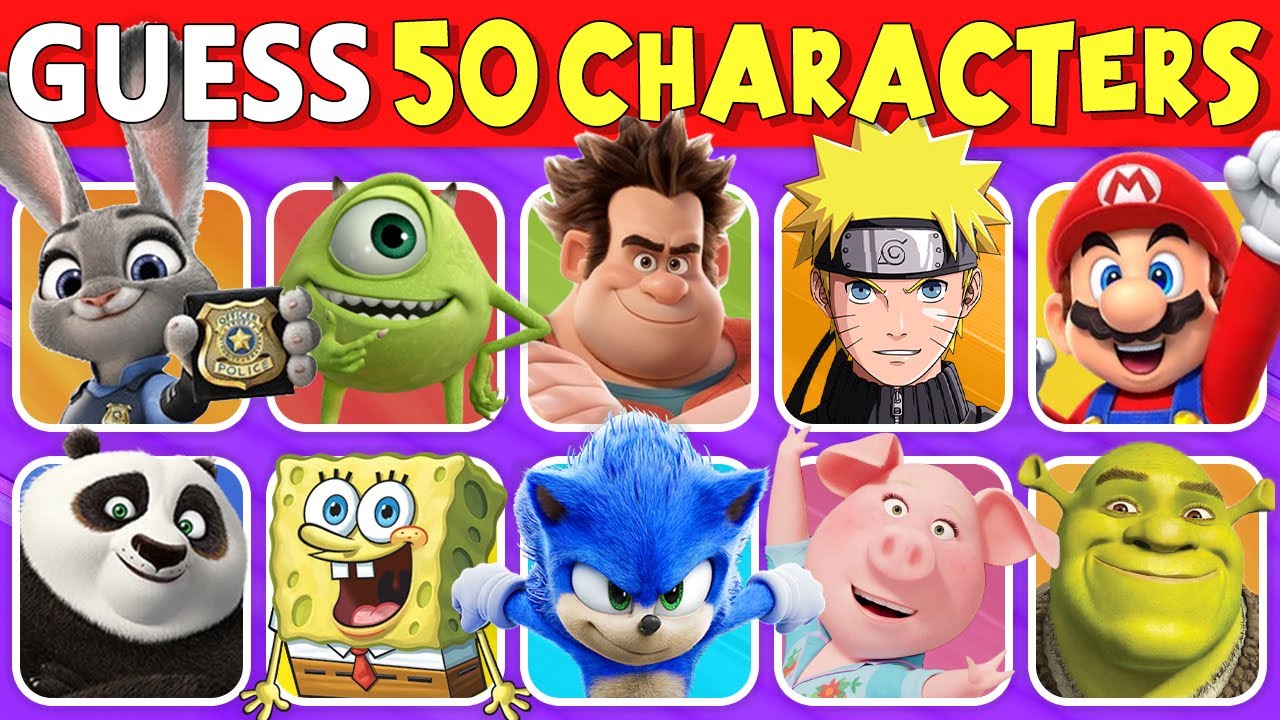 🎯 Guess the Character Quiz! Can You Name All 50? 3 Second Challenge ...