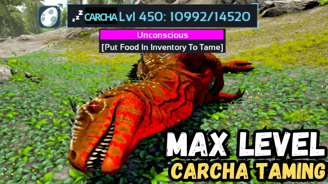 MAX LEVEL CARCHA TAMING🔥ARK MOBILE ULTIMATE EDITION 2025 - YouTube