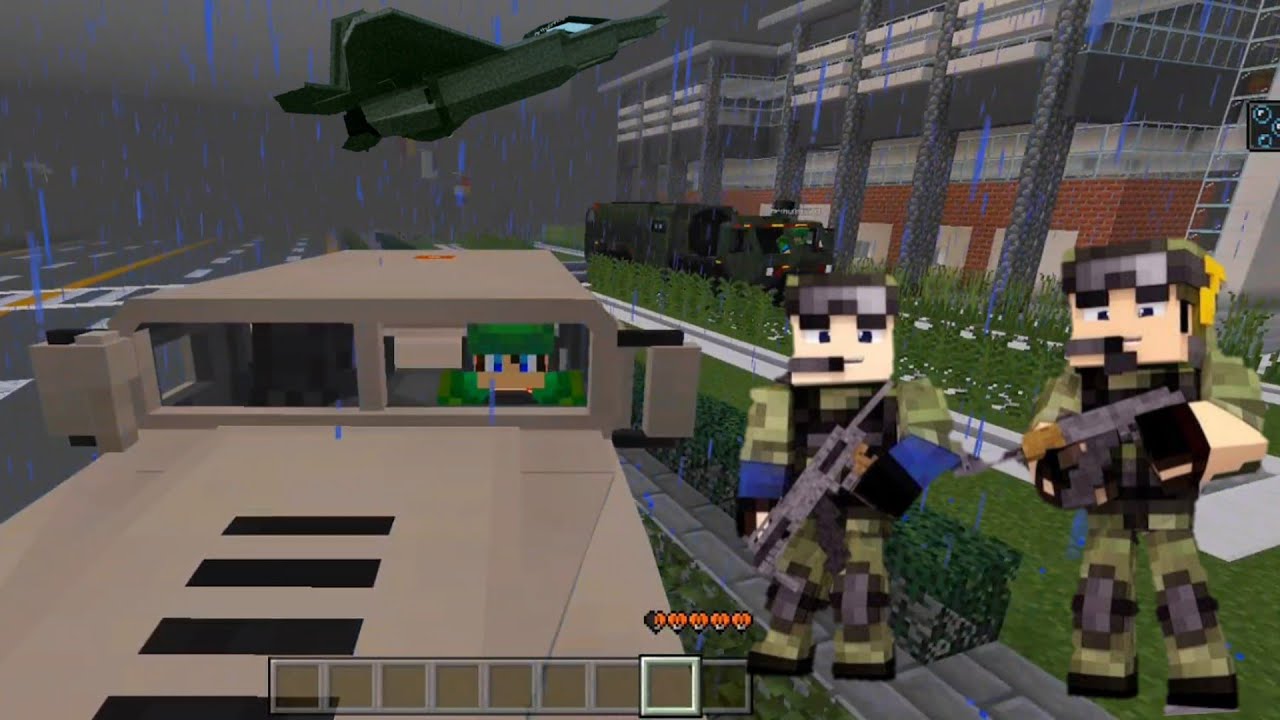 jogando minecraft com um mod de veículos de guerra, minecraft com ...