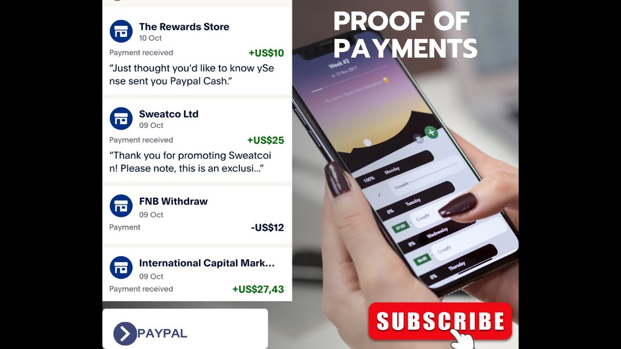 Proof of payments via Paypal with sweatcion and honeygain - YouTube