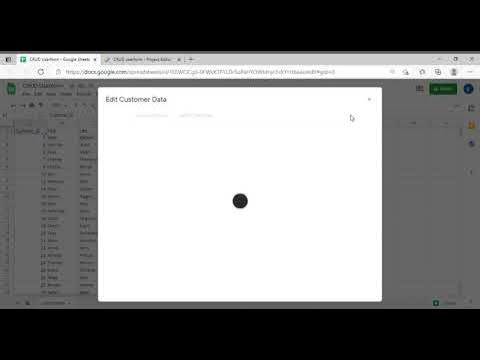 CRUD Userform with Google Sheets and Script Editor - YouTube