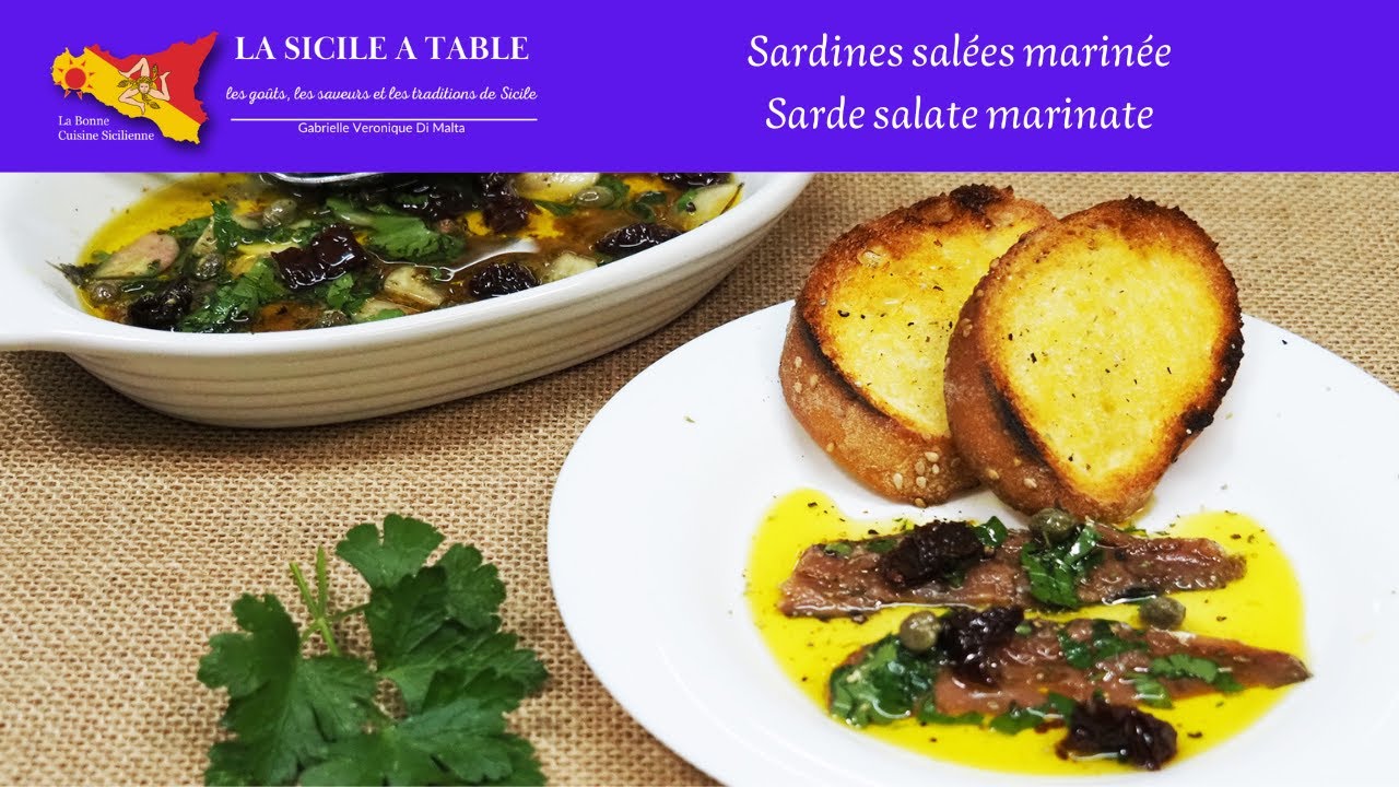 Sardines salées marinées - Sarde salate marinate - YouTube