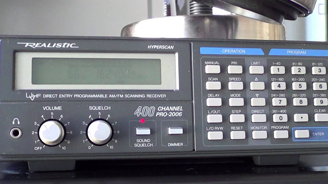 Old Realistic PRO-2006 receiver on NOAA weather - YouTube