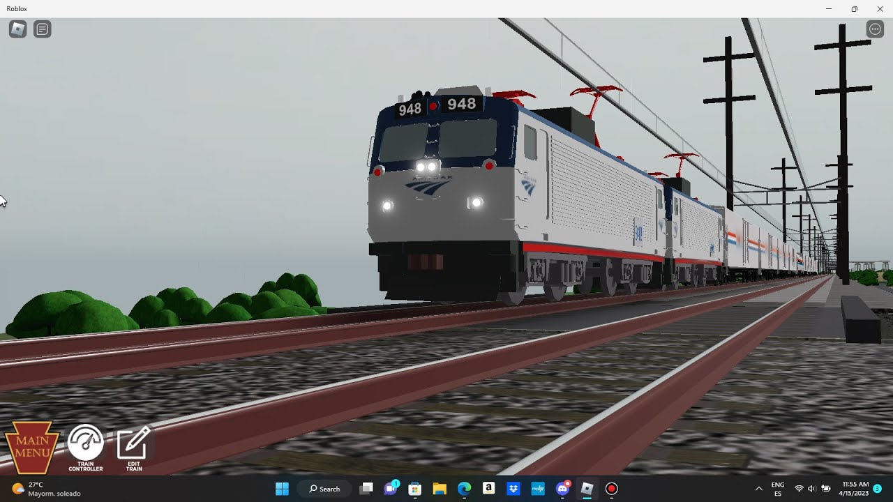 Roblox NEC Amtrak AEM-7 Fast Mail - YouTube