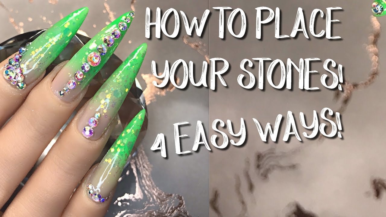 4 Easy Rhinestone Designs! Part 1. - YouTube