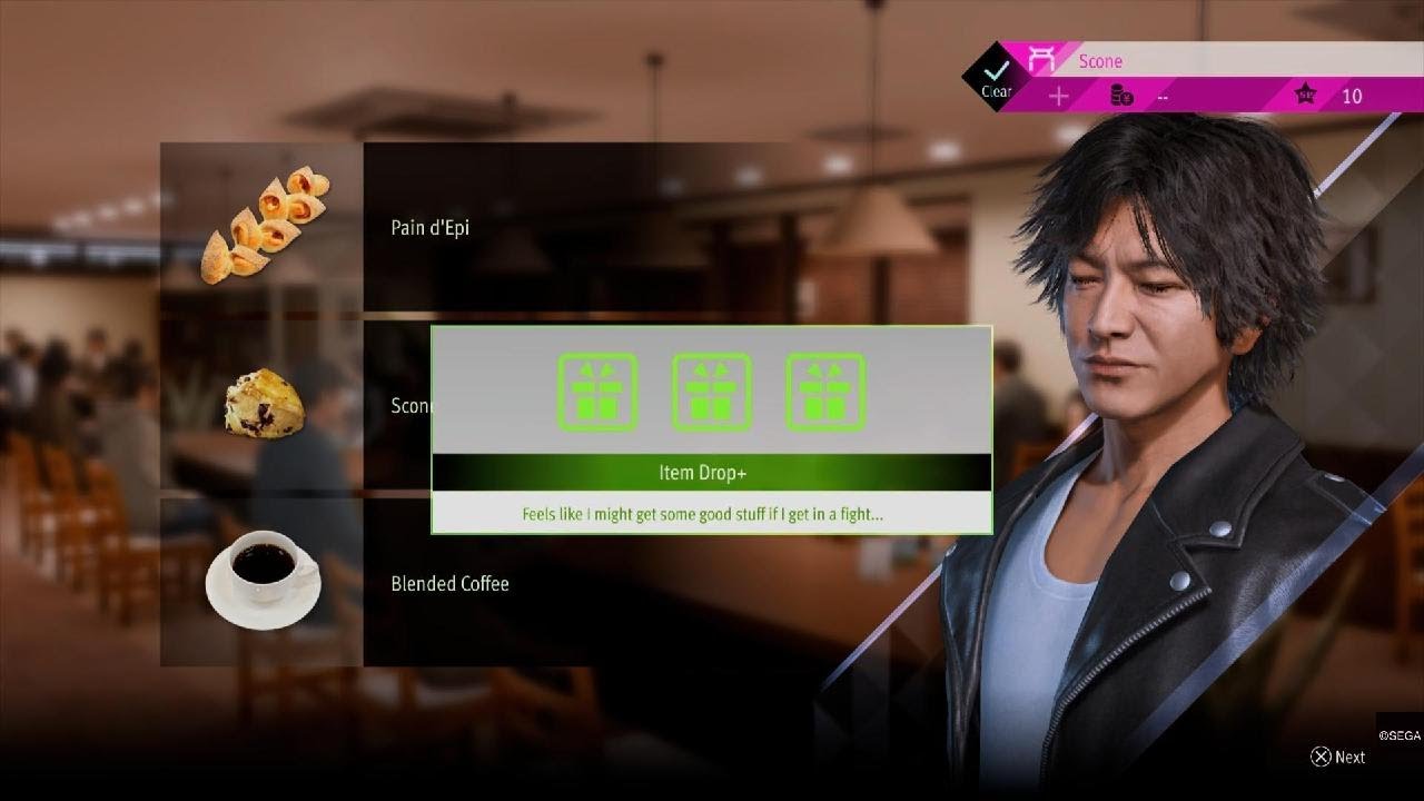 Lost Judgment food bonus perks - YouTube