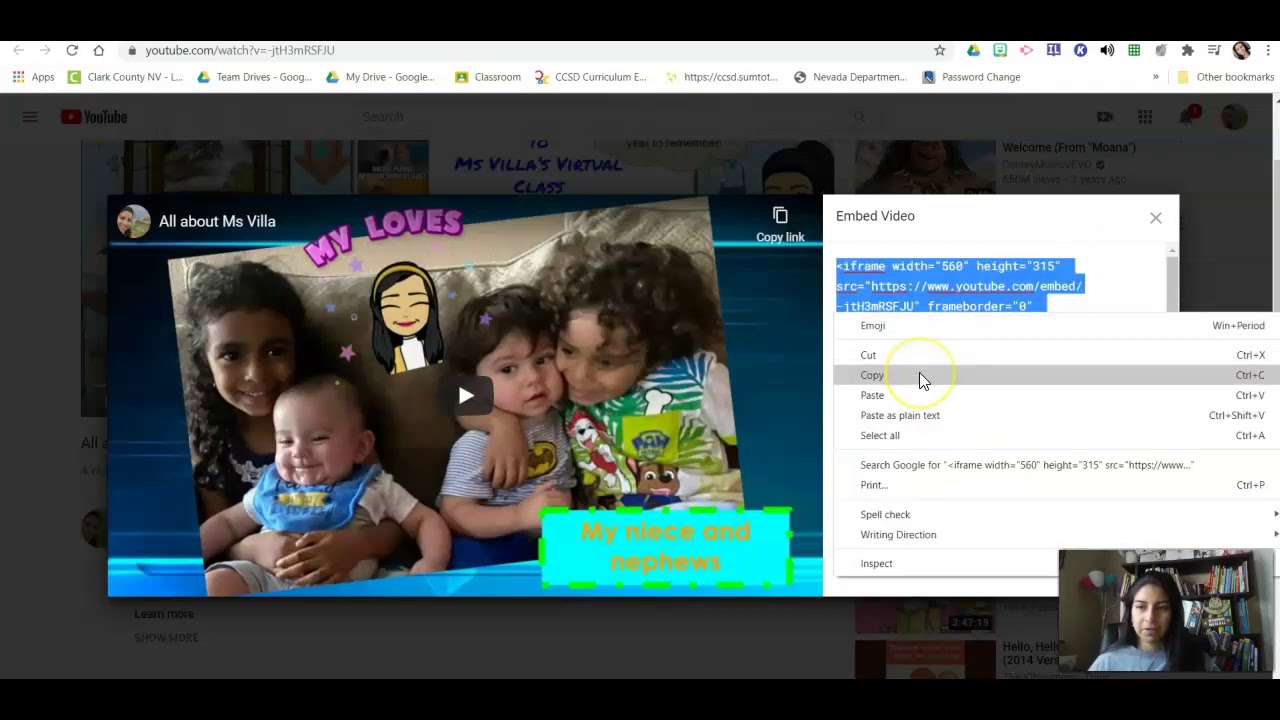 How to embed a video and change size and position - YouTube