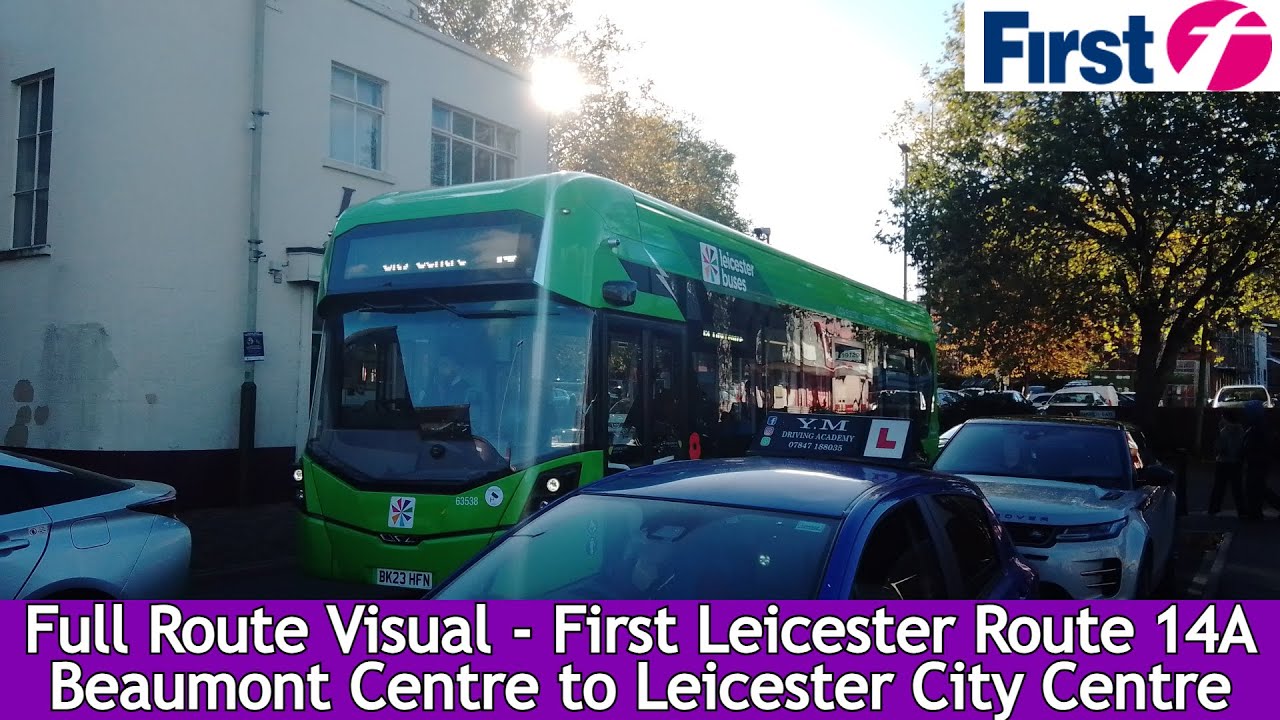 FULL ROUTE VISUAL - First Leicester Route 14A - Beaumont Centre to ...