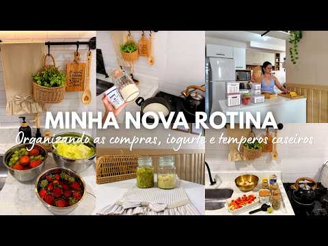 DEPOIS QUE SAÍ DO CLT, MINHA ROTINA MUDOU: dona de casa em ação, iogurte e tempero caseiros, treino🏠