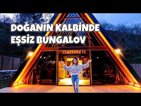 BURAYI KEŞFETMEYEN ÜZÜLÜR!! Huzurlu, Modern BUNGALOV TURU |  Sıcak Havuzlu ÜÇGEN EV