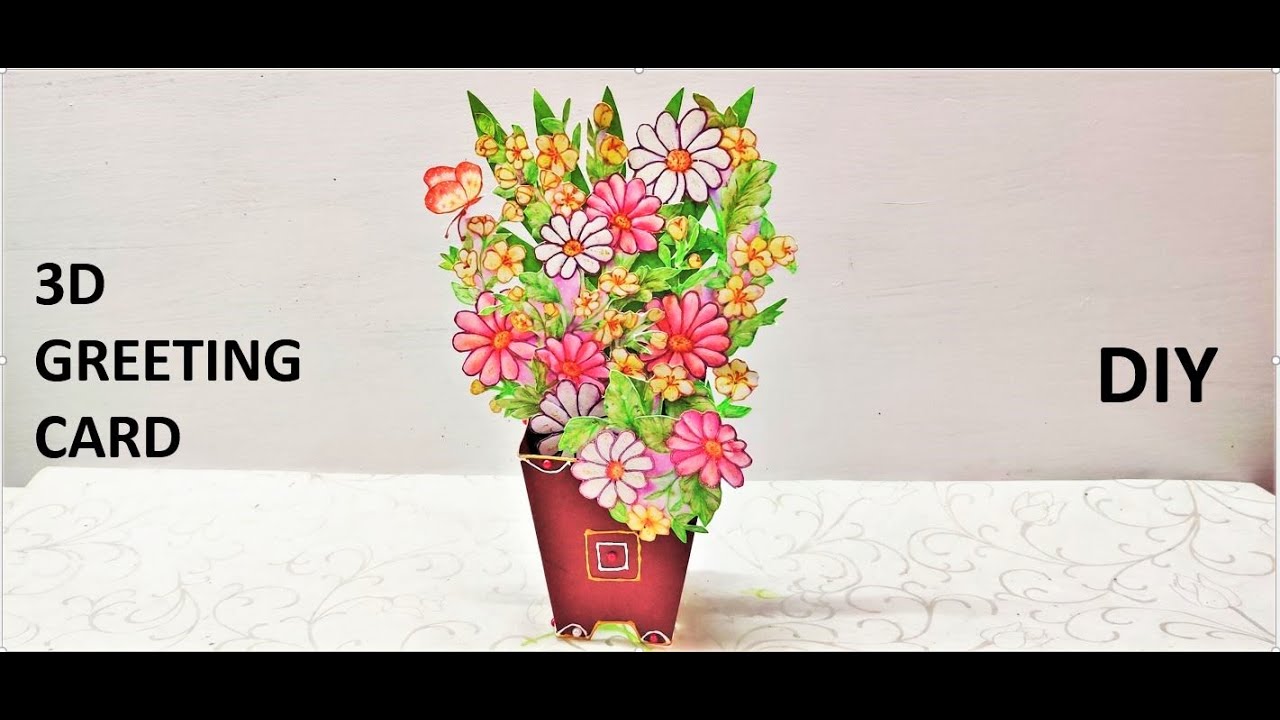 Teacher's Day 3D Greeting Card Making Idea (5) Using waste material/Pop ...