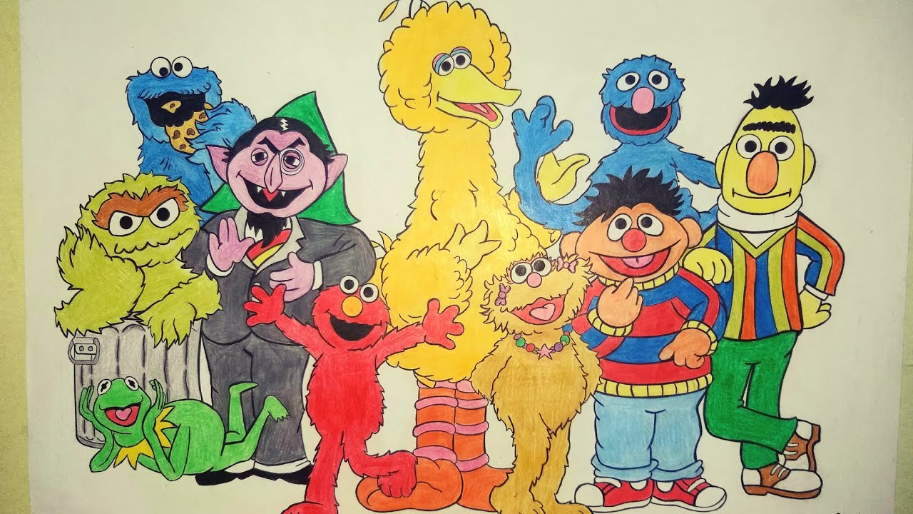 Sesame Street Drawing - YouTube