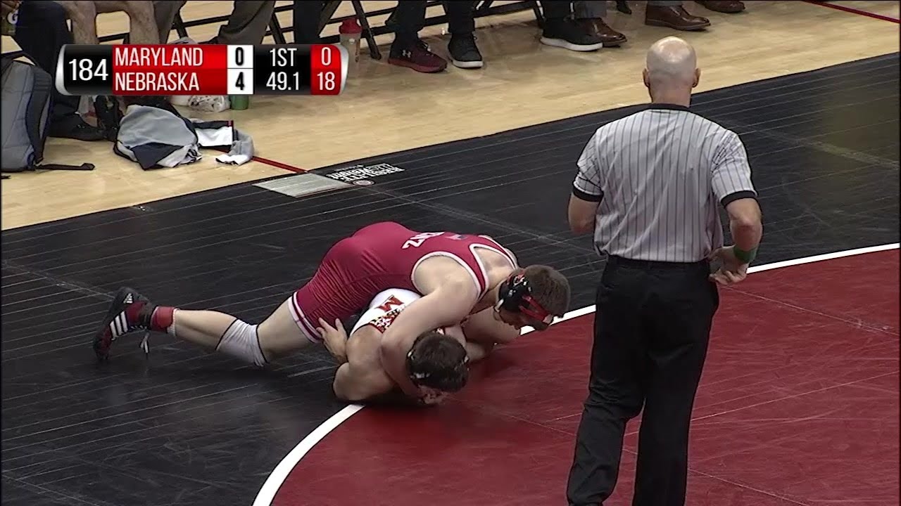 Big Ten Wrestling: 184 LBs - Nebraska's Taylor Venz vs. Maryland's Niko ...