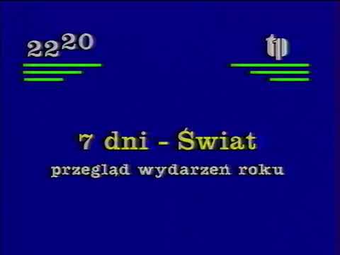 Программа передач и конец эфира (TVP 1 Польша, 28.12.1991) - YouTube