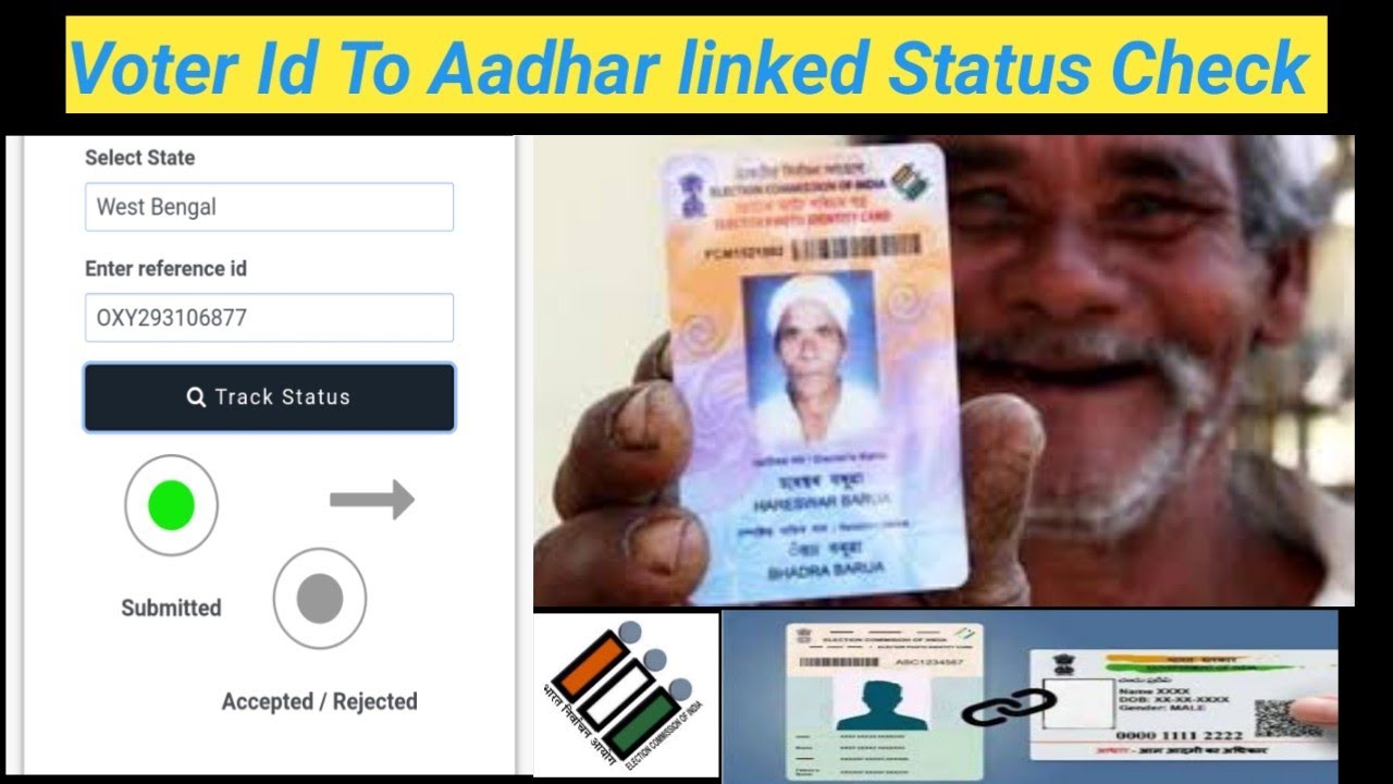 How To Track Voter Id To Aadhar linked Status Online|Check voter aadhar ...