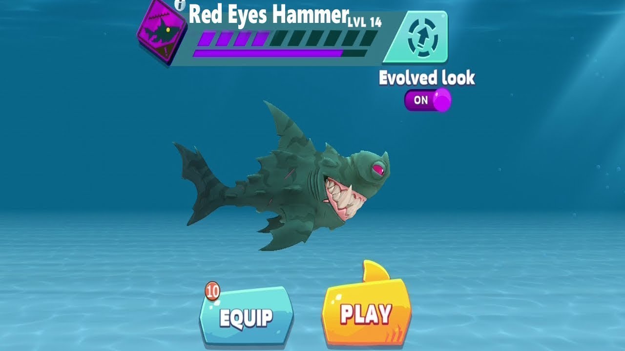 Hungry Shark Evolution Red Eyed Skin for Darkhammer Update All 24 ...