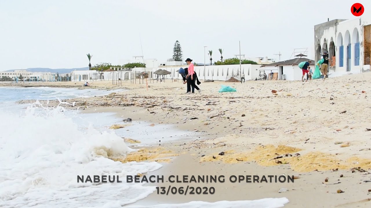 Nabeul beach cleaning operation 13/06/2020 🔴 - YouTube