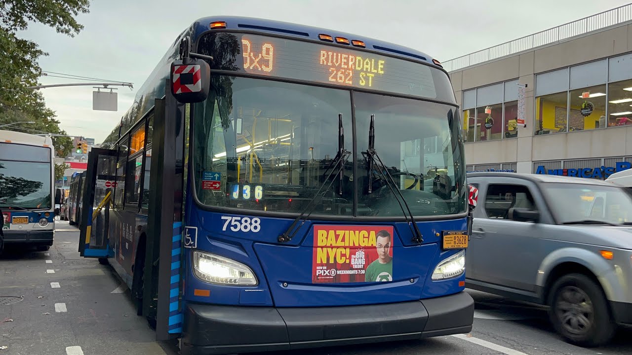 2019 New Flyer XD40 7588 Bx9 to Riverdale-262nd Street at Marble Hill ...