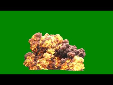 Bomb Blasts - green screen - chroma key | Free full hd videos - no copyright