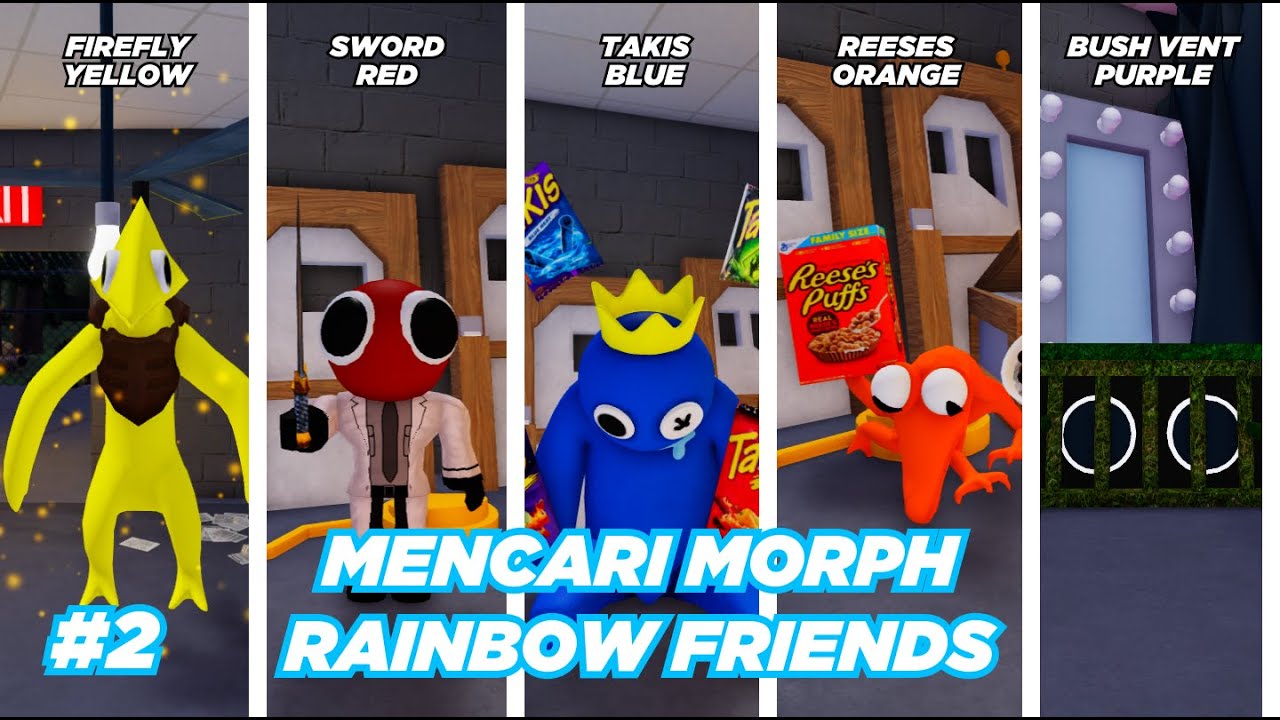 Part 2 Cari Morph Rainbow Friends Sampai Masuk Tambang II Rainbow ...