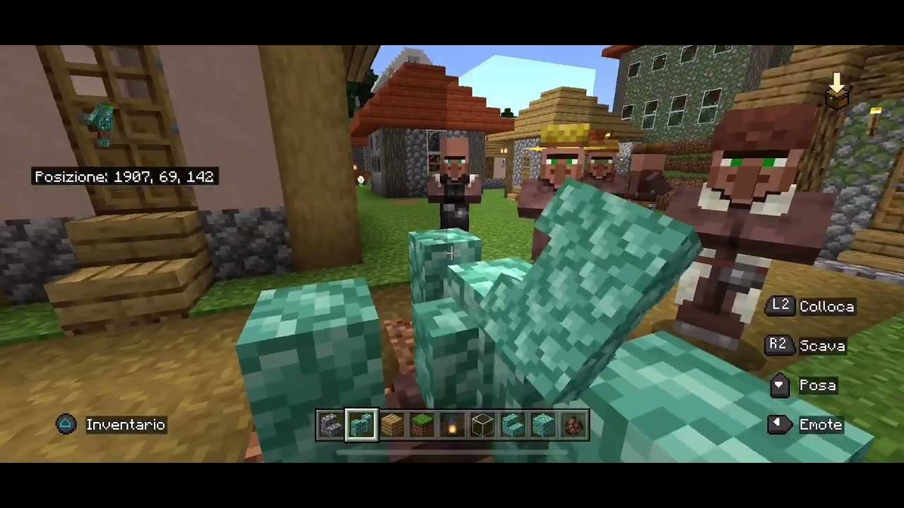 Minecraft PE - villager on the road - YouTube