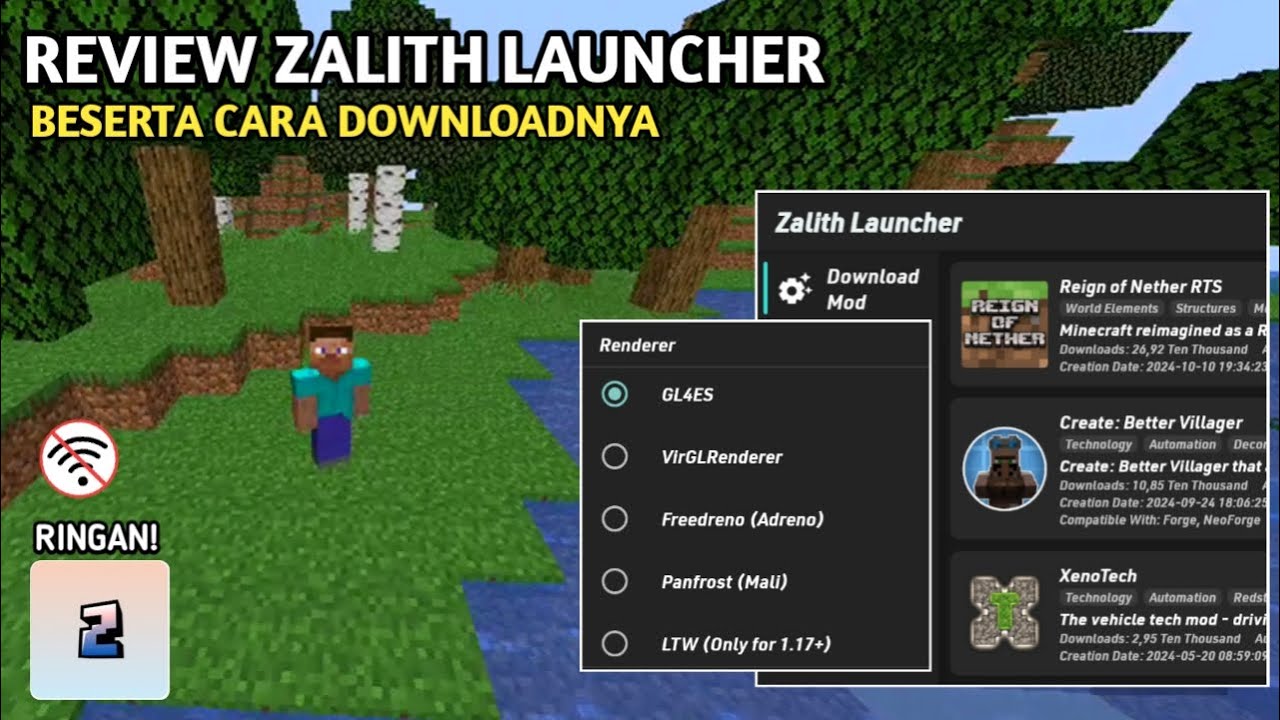 Baru! Cara download dan bermain Zalith Launcher│Lebih keren! - Review Zalith Launcher - YouTube