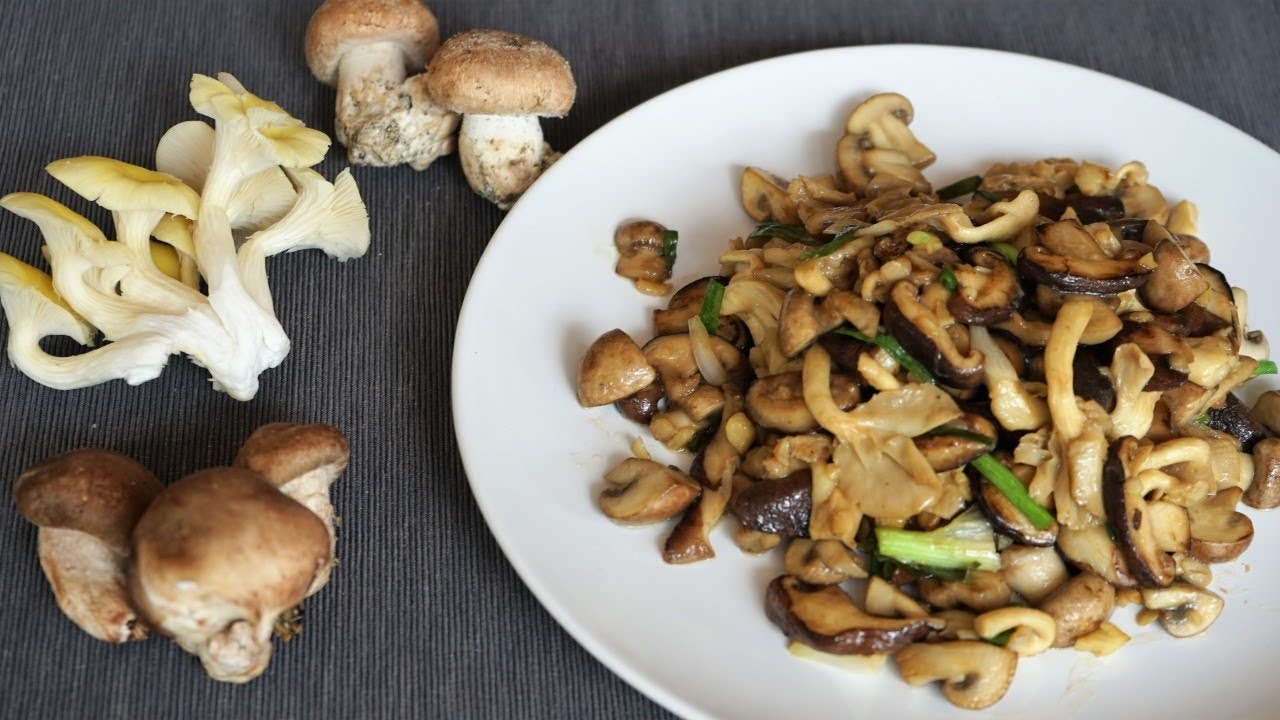 Poêlée de Champignons à la Chinoise - Visite de la Cave où poussent des ...