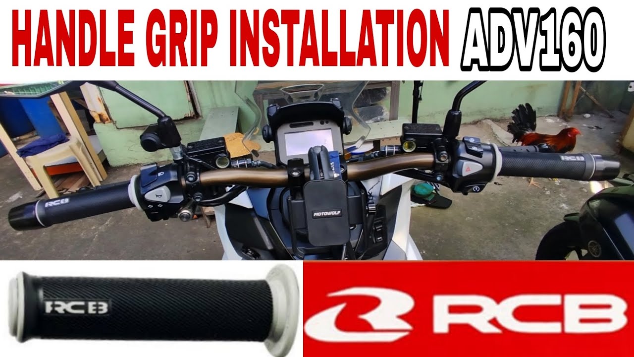 ADV160 HANDLE GRIP INSTALLATION - RCB GREY - YouTube