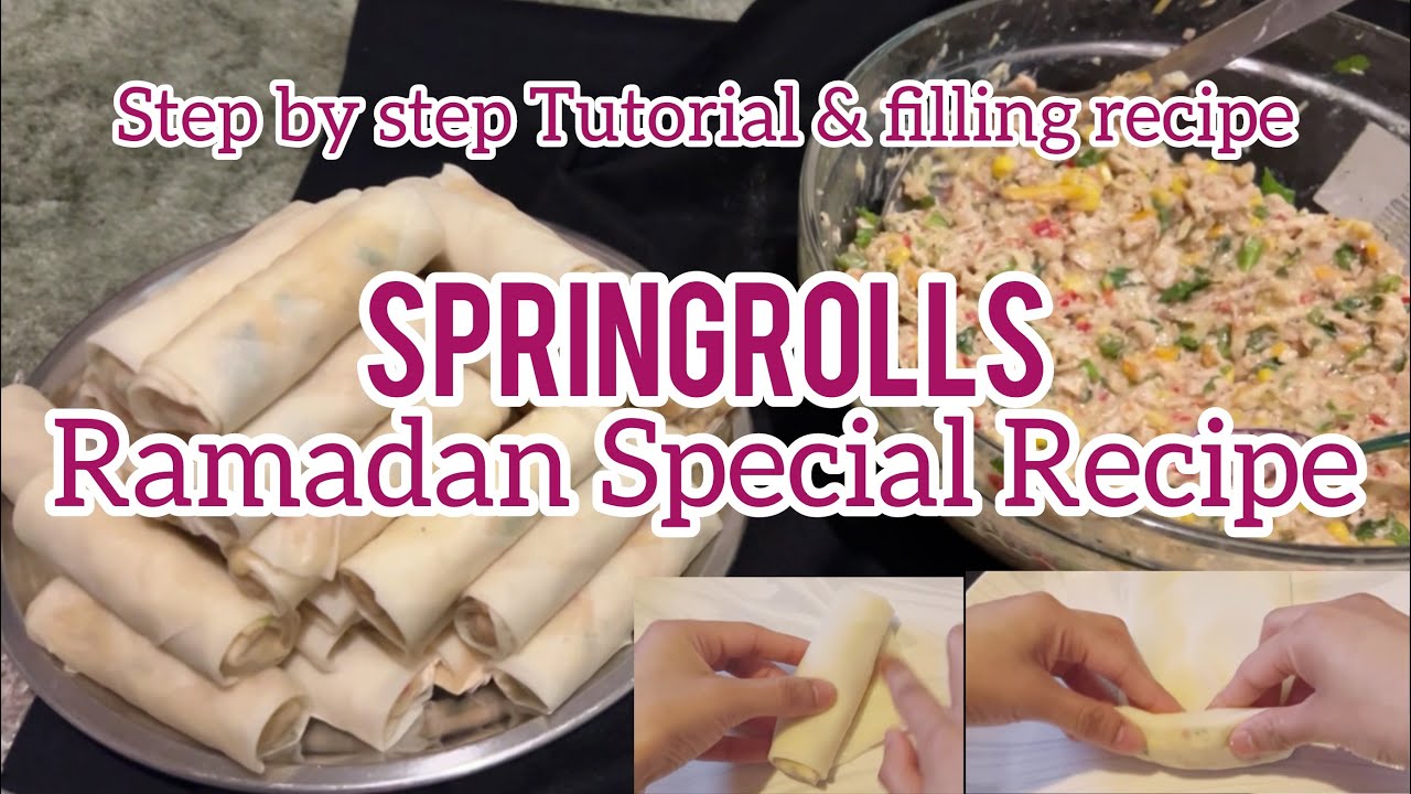 Chicken spring rolls recipe | Ramadan Routine | Ramadan preparation ...