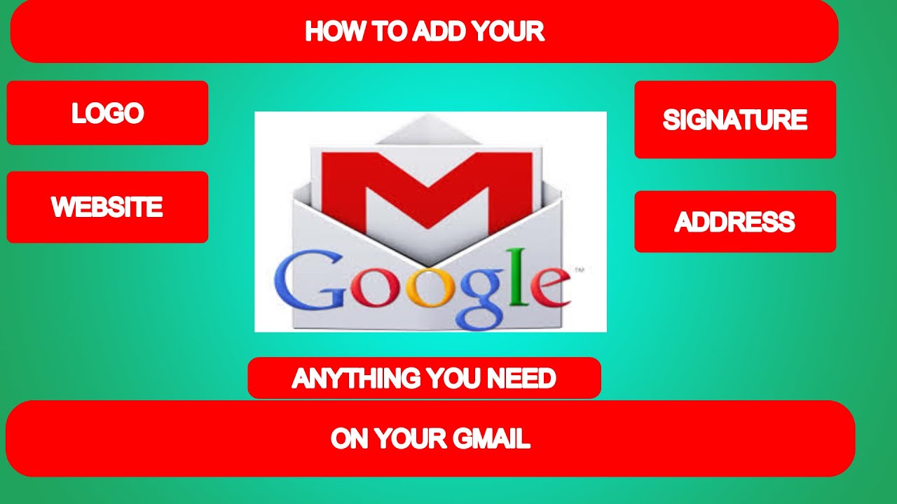 HOW TO ADD SIGNATURE, LOGO, IMAGE, ADDRESS,WEBSITE,... ON GMAIL 2020 ...