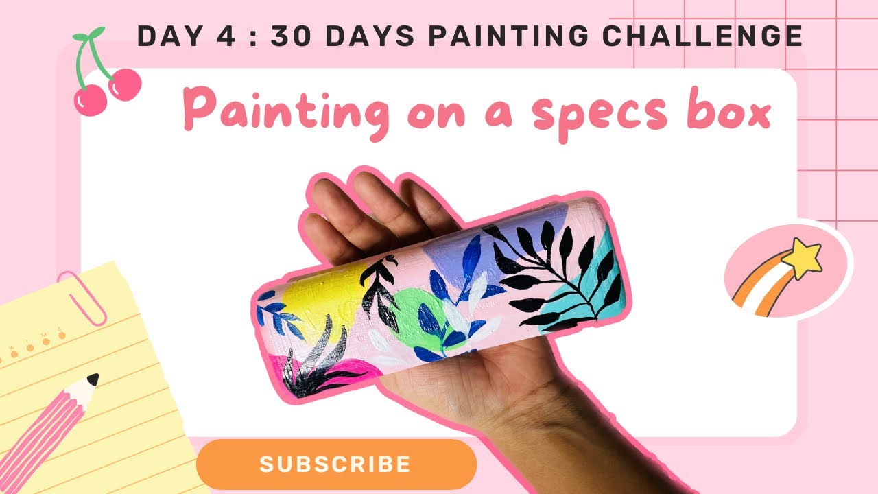 Painting on specs box | Day 4 : 30 days painting challenge - YouTube