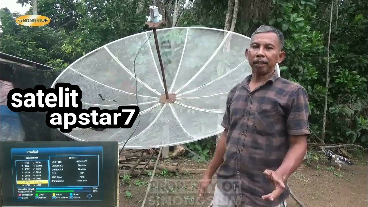 tracking satelit apstar7 76° dan hasil chanelnya - YouTube