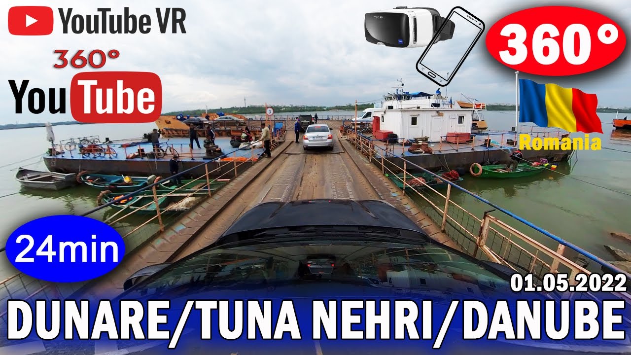 360° Trecere Cu Bac Peste Dunare (I.C. Bratianu-Galati) - YouTube
