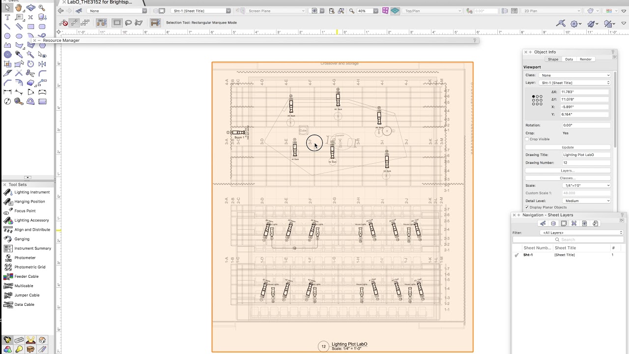 Vectorworks Lighting 8 Title Block - YouTube