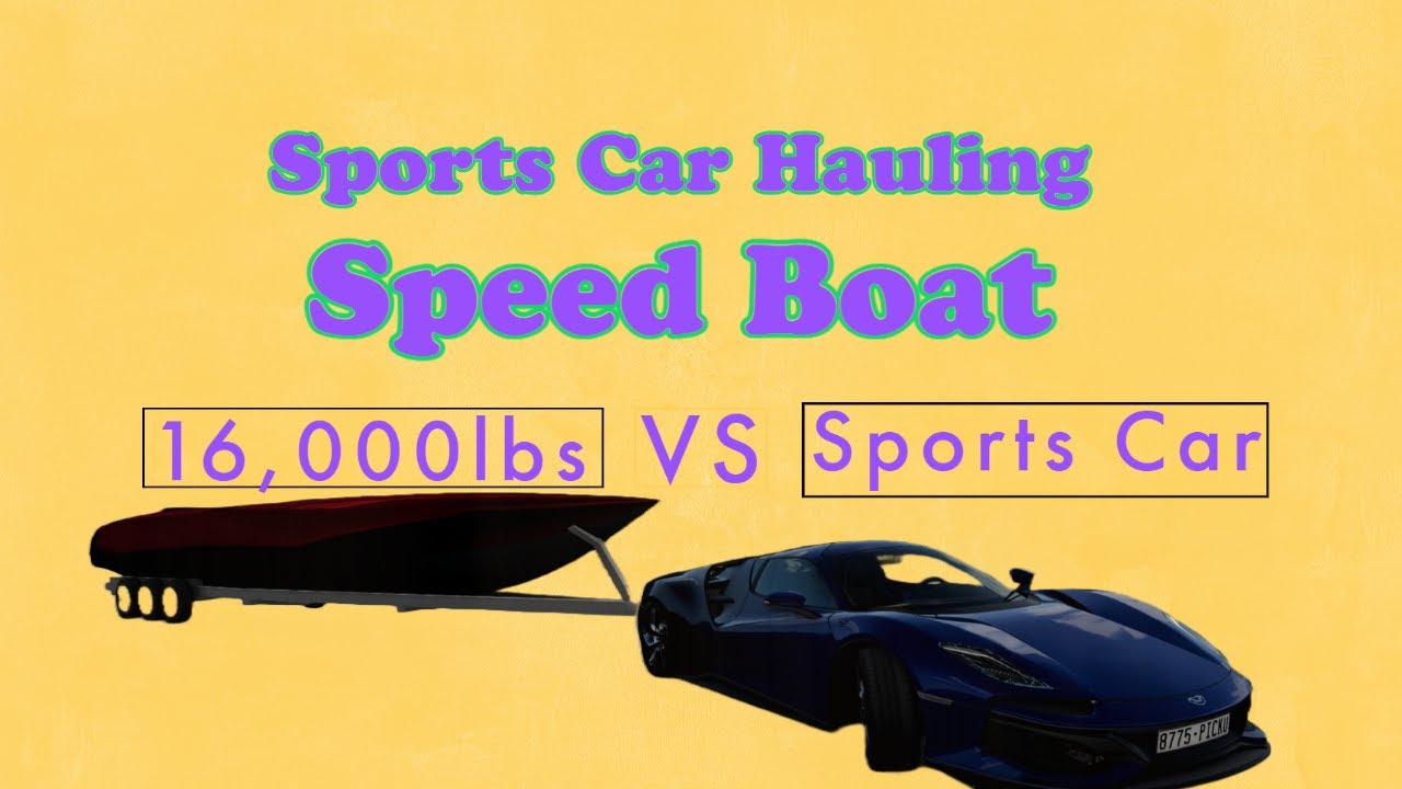 Sports Car Hauls 16k boat, Beamng Drive - YouTube