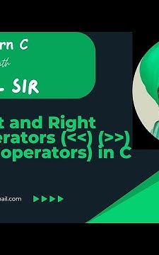 Left shift and Right shift operators (bitwise operators) in C by Satpal Singh Gill - YouTube
