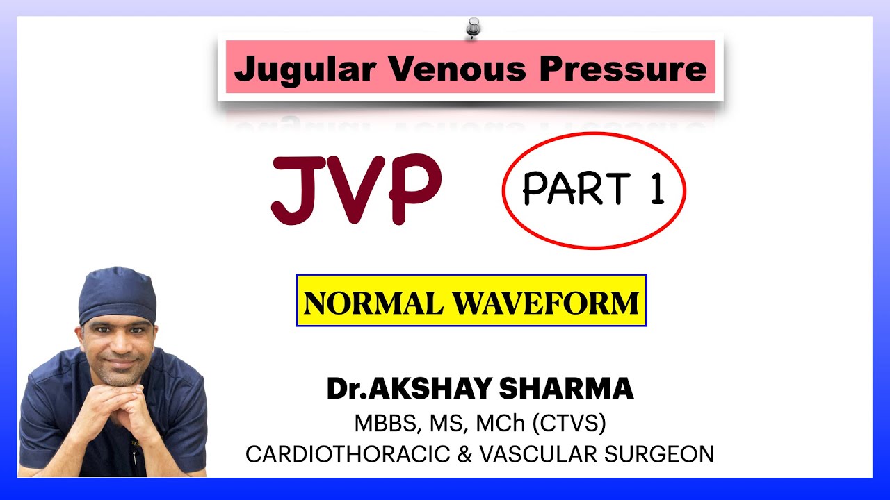 JUGULAR VENOUS PRESSURE (JVP) PART 1- THE NORMAL WAVEFORM for NEET-PG ...
