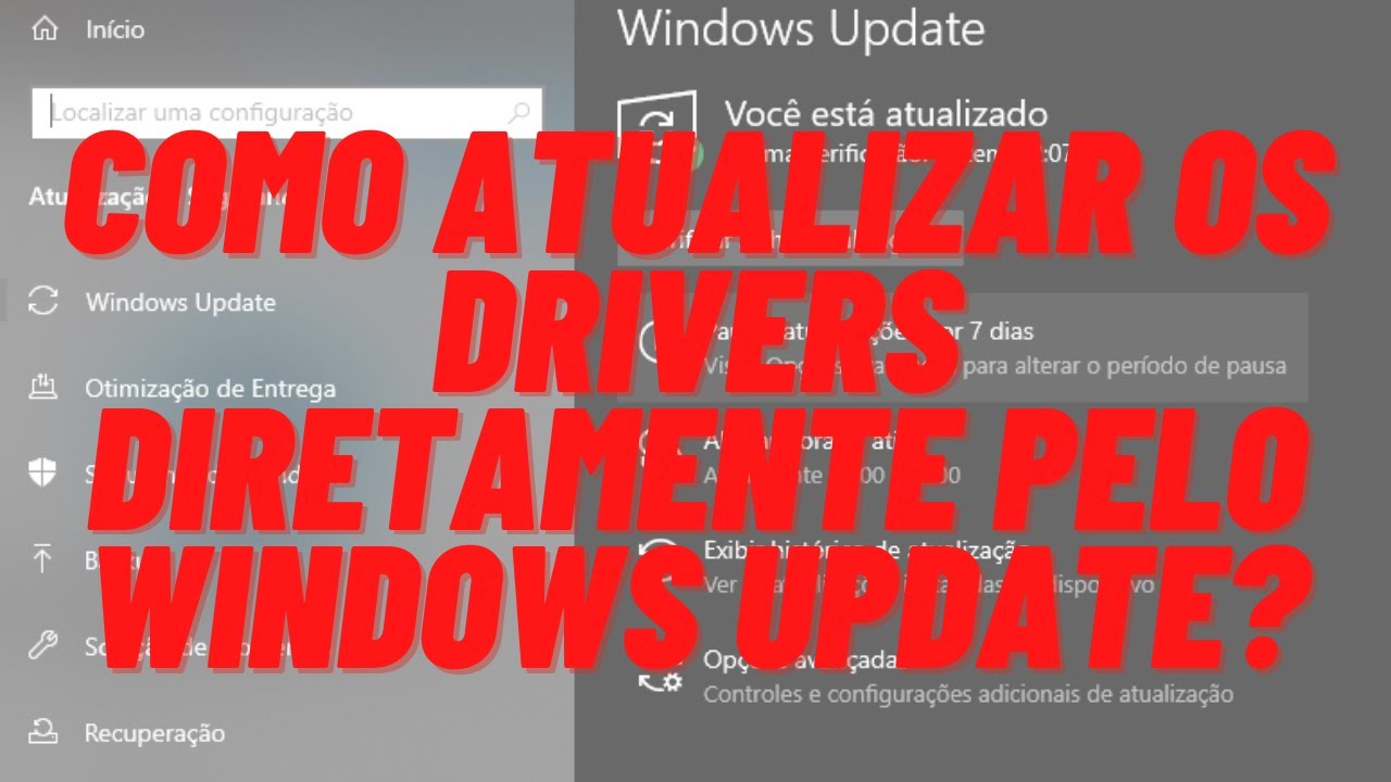 Como atualizar os Drivers diretamente pelo Windows Update? - YouTube