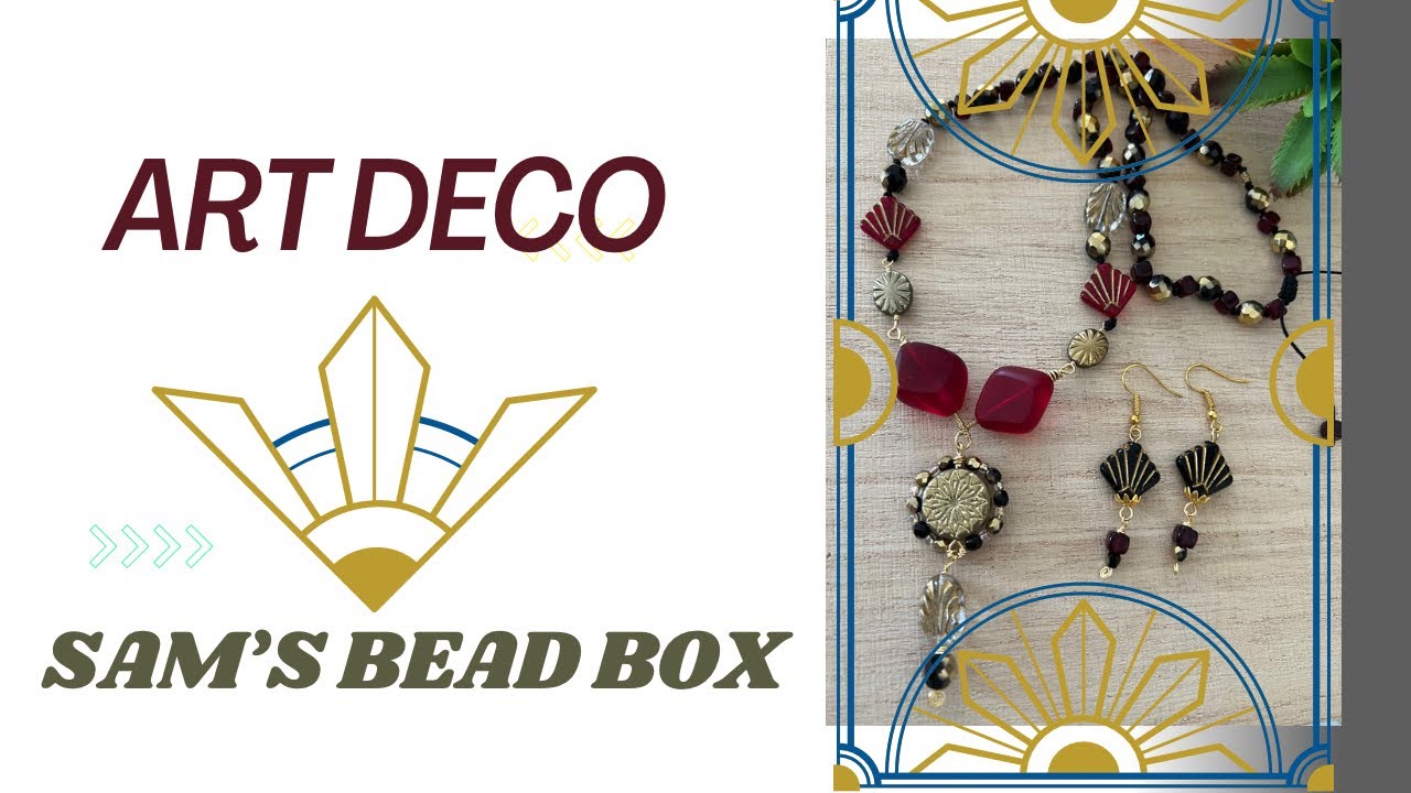Art Deco Statement Necklace using Sam’s Bead Box - YouTube