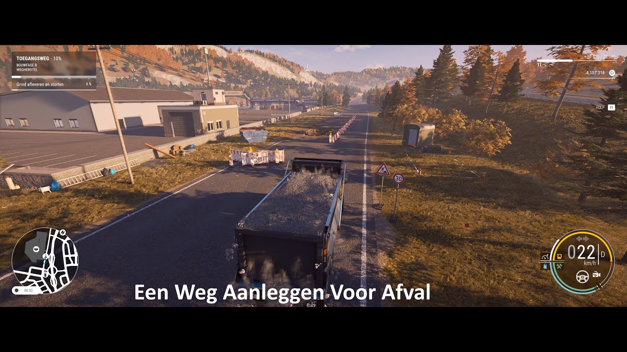 Construction Simulator #23 - Een Weg Aanleggen Voor Afval - YouTube