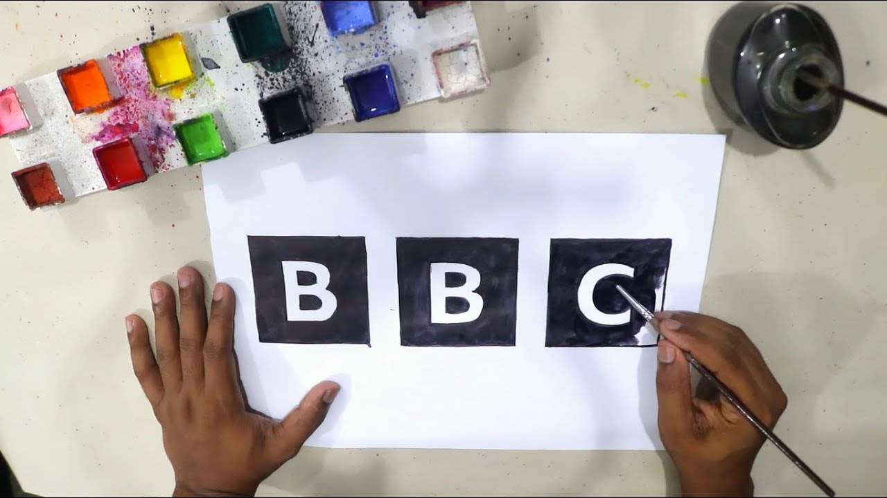 How to draw the BBC logo - YouTube