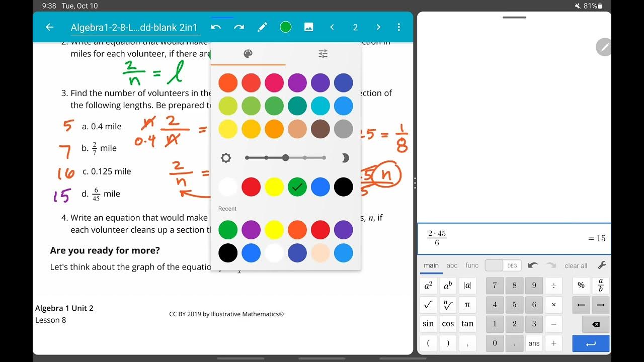 IM Algebra 1 Unit 2 Lesson 8 Activity 2 Question 4 - YouTube