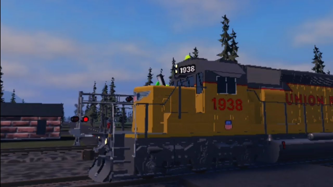 UP #1938 Leads A Mixed Freight Train In Roblox Rocky Mountain Division ...